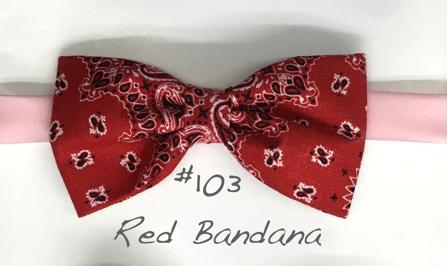 - Red Bandana bow tie103 #3003-103